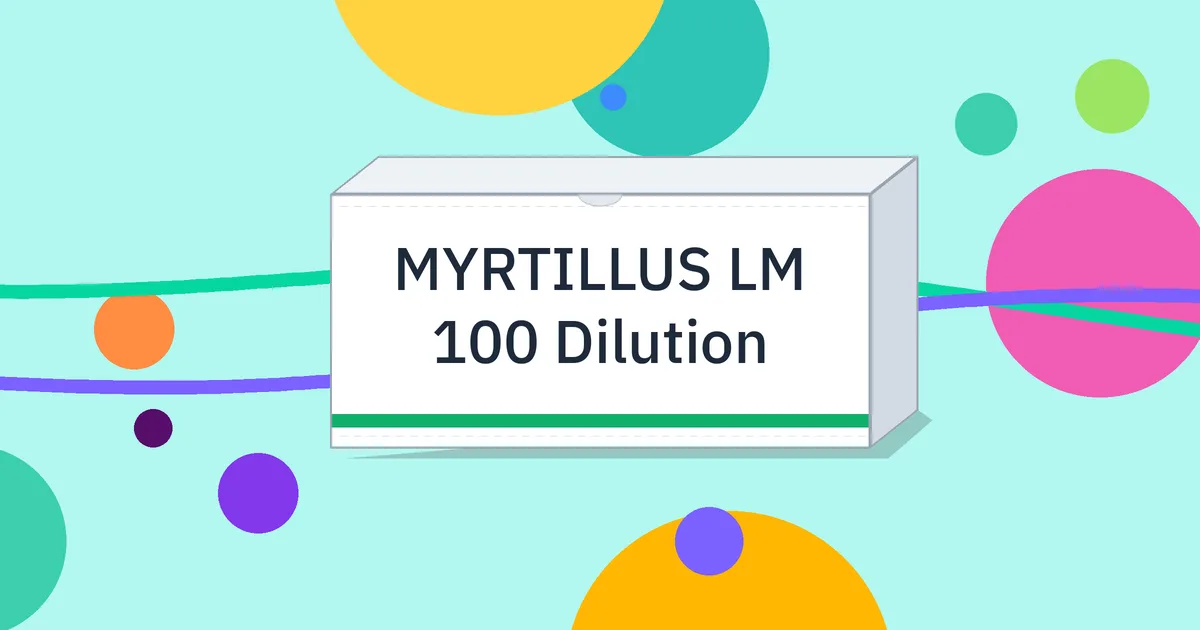 Symbolbild: Packung mit der Aufschrift MYRTILLUS LM 100 Dilution (PZN 13613796) – Verfügbarkeit und Bezug in Apotheken in Frankfurt am Main