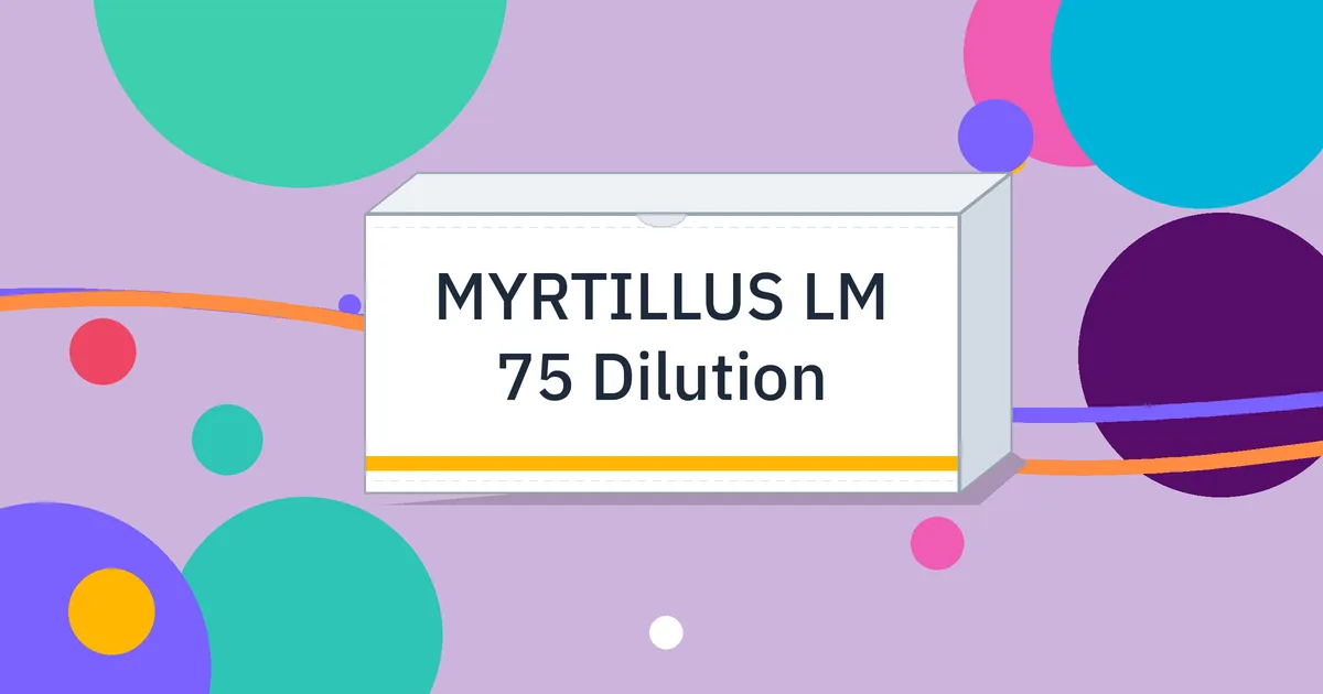Symbolbild: Packung mit der Aufschrift MYRTILLUS LM 75 Dilution (PZN 13613767) – Verfügbarkeit und Bezug in Apotheken in Frankfurt am Main