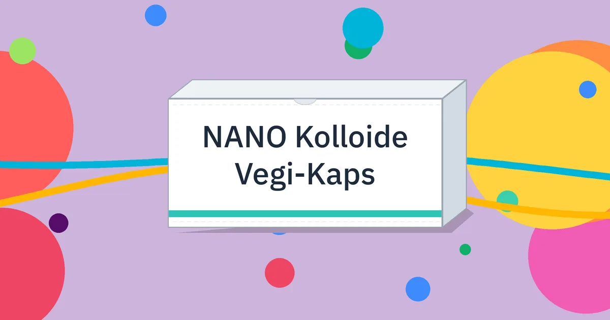 Symbolbild: Packung mit der Aufschrift NANO Kolloide Vegi-Kaps (PZN 06681432) – Verfügbarkeit und Bezug in Apotheken in Frankfurt am Main