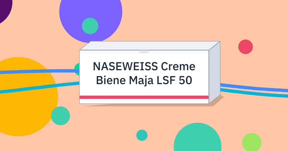 Symbolbild: Packung mit der Aufschrift NASEWEISS Creme Biene Maja LSF 50 (PZN 18769149) – Verfügbarkeit und Bezug in Apotheken in Frankfurt am Main