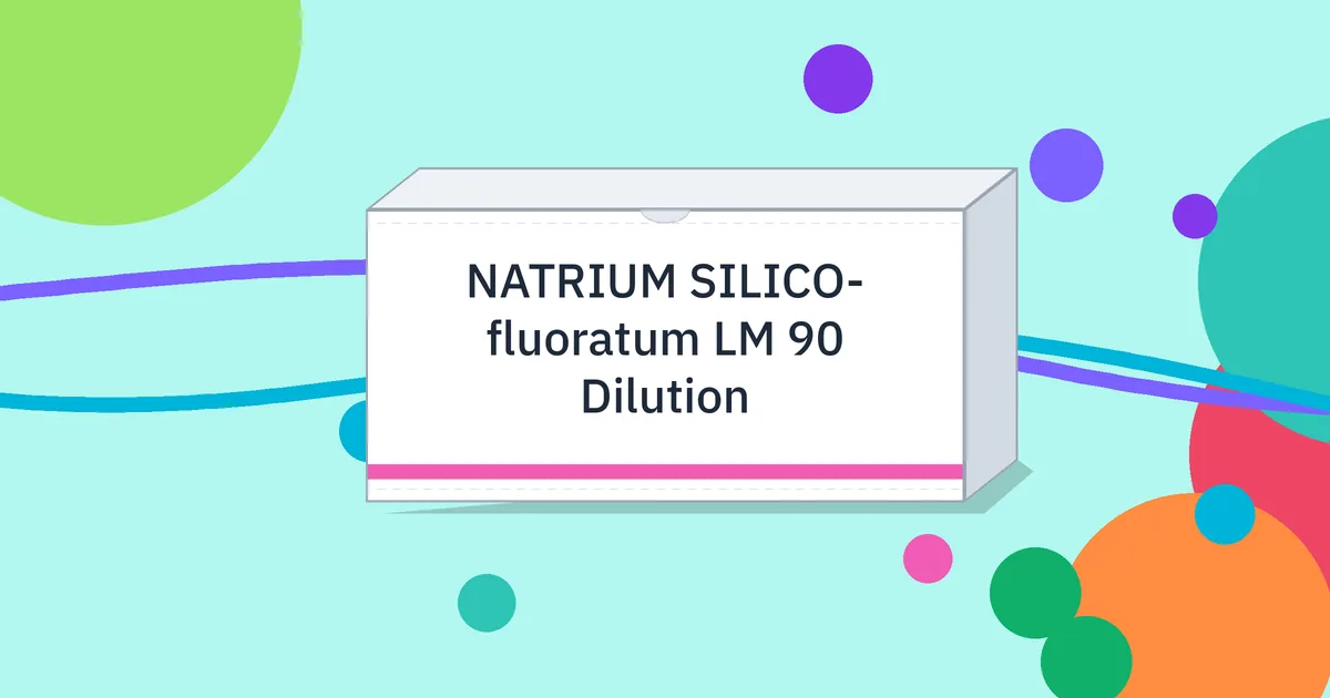 Symbolbild: Packung mit der Aufschrift NATRIUM SILICO-fluoratum LM 90 Dilution (PZN 13617535) – Verfügbarkeit und Bezug in Apotheken in Frankfurt am Main