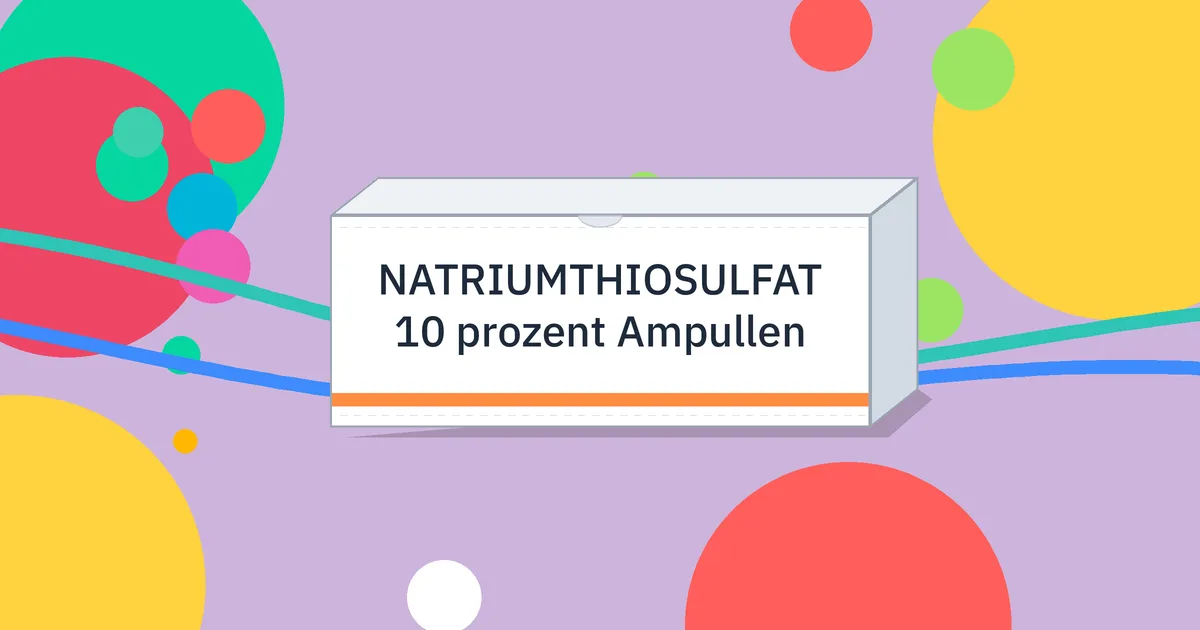 Symbolbild: Packung mit der Aufschrift NATRIUMTHIOSULFAT 10 prozent Ampullen (PZN 10134291) – Verfügbarkeit und Bezug in Apotheken in Frankfurt am Main