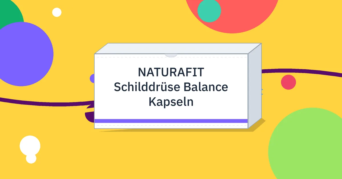 Symbolbild: Packung mit der Aufschrift NATURAFIT Schilddrüse Balance Kapseln (PZN 19274556) – Verfügbarkeit und Bezug in Apotheken in Frankfurt am Main