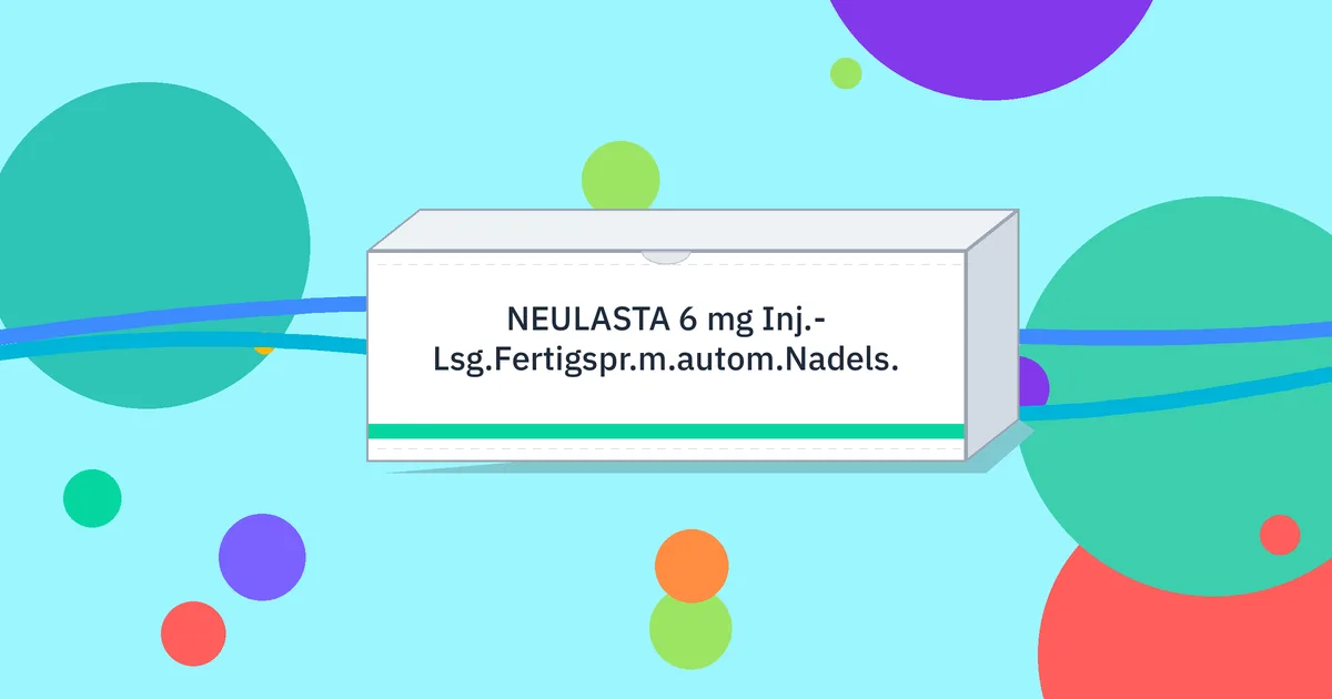 Symbolbild: Packung mit der Aufschrift NEULASTA 6 mg Inj.-Lsg.Fertigspr.m.autom.Nadels. (PZN 09095255) – Verfügbarkeit und Bezug in Apotheken in Frankfurt am Main
