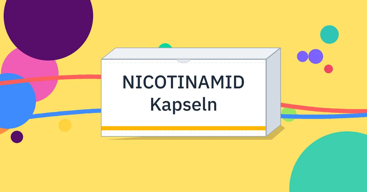 Symbolbild: Packung mit der Aufschrift NICOTINAMID Kapseln (PZN 06175775) – Verfügbarkeit und Bezug in Apotheken in Frankfurt am Main
