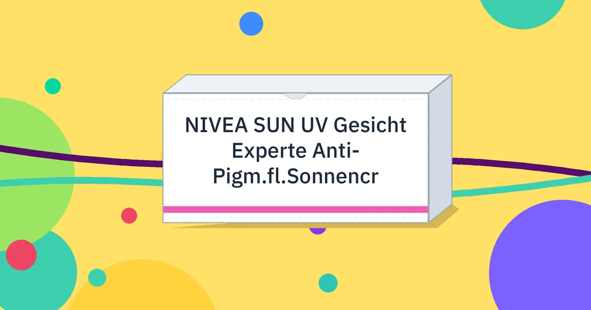 Symbolbild: Packung mit der Aufschrift NIVEA SUN UV Gesicht Experte Anti-Pigm.fl.Sonnencr (PZN 18206966) – Verfügbarkeit und Bezug in Apotheken in Frankfurt am Main