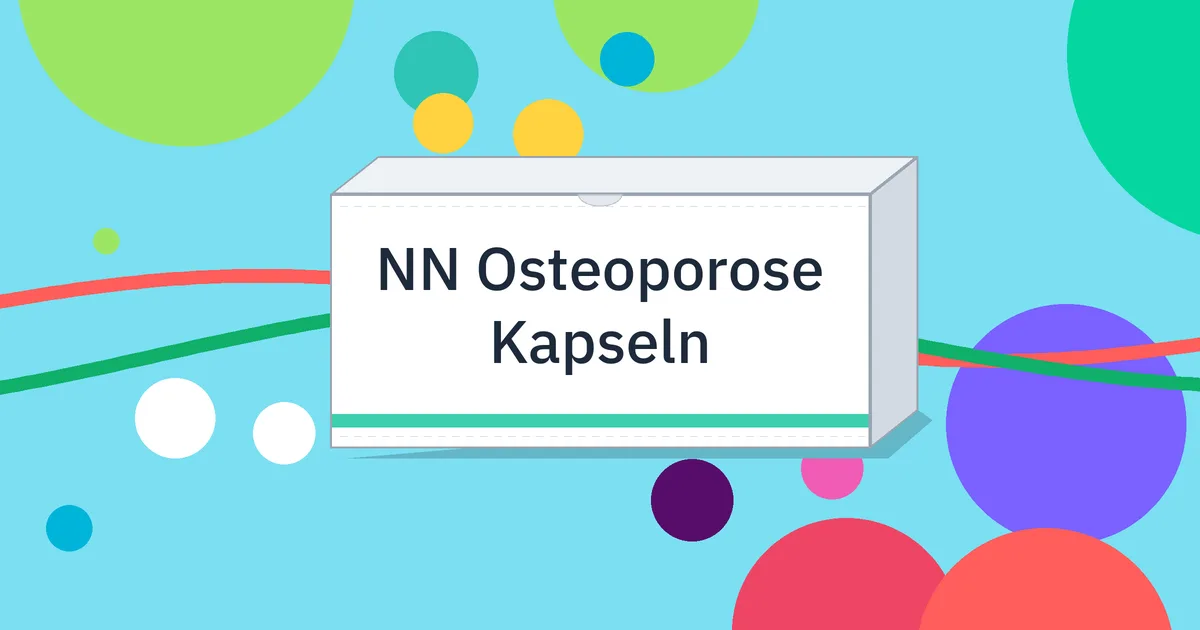 Symbolbild: Packung mit der Aufschrift NN Osteoporose Kapseln (PZN 15321690) – Verfügbarkeit und Bezug in Apotheken in Frankfurt am Main