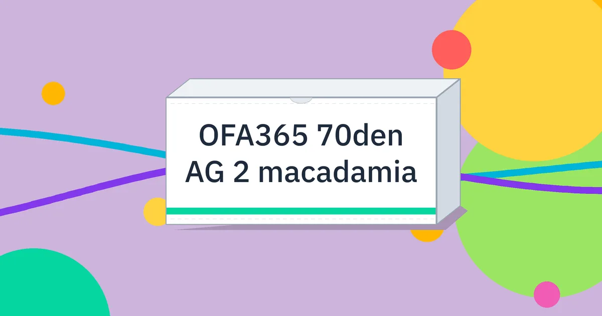 Symbolbild: Packung mit der Aufschrift OFA365 70den AG 2 macadamia (PZN 16722155) – Verfügbarkeit und Bezug in Apotheken in Frankfurt am Main