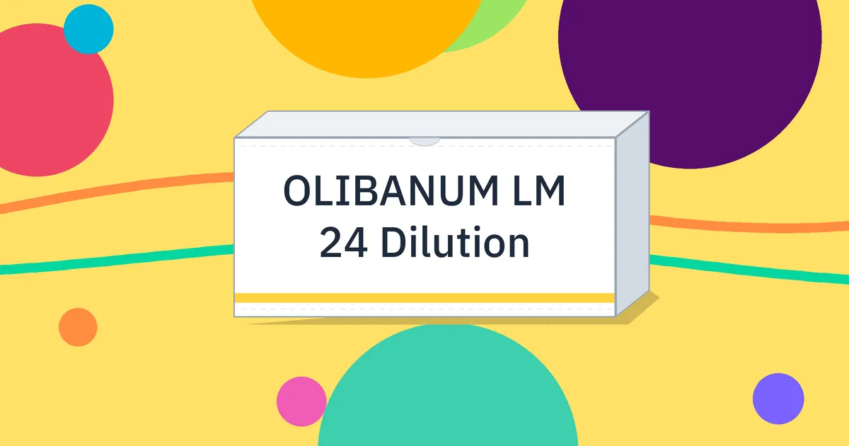 Symbolbild: Packung mit der Aufschrift OLIBANUM LM 24 Dilution (PZN 12971826) – Verfügbarkeit und Bezug in Apotheken in Frankfurt am Main