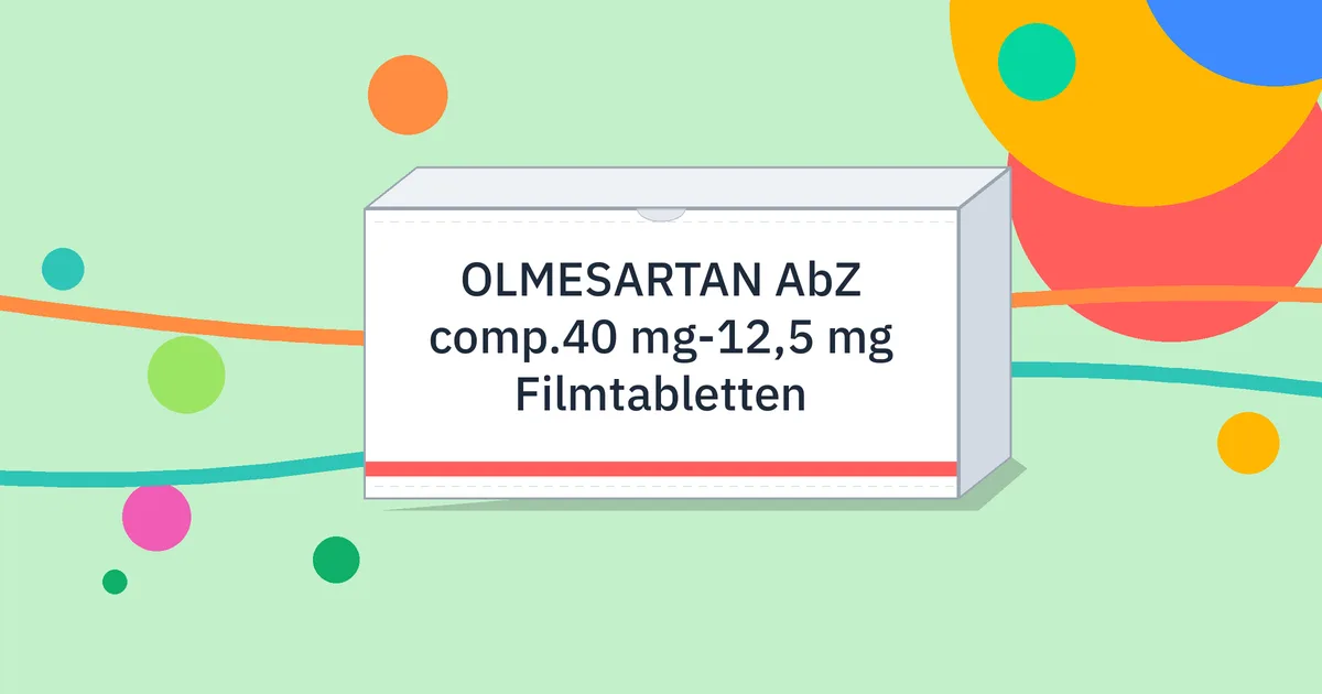 Symbolbild: Packung mit der Aufschrift OLMESARTAN AbZ comp.40 mg-12,5 mg Filmtabletten (PZN 12370802) – Verfügbarkeit und Bezug in Apotheken in Frankfurt am Main