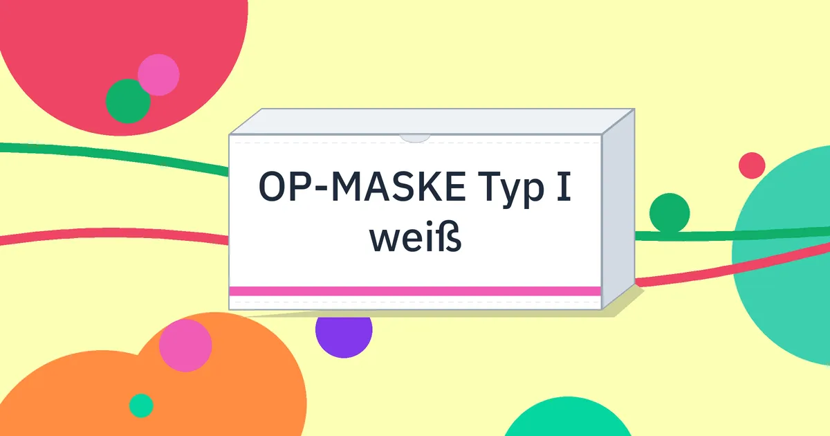 Symbolbild: Packung mit der Aufschrift OP-MASKE Typ I weiß (PZN 17162190) – Verfügbarkeit und Bezug in Apotheken in Frankfurt am Main