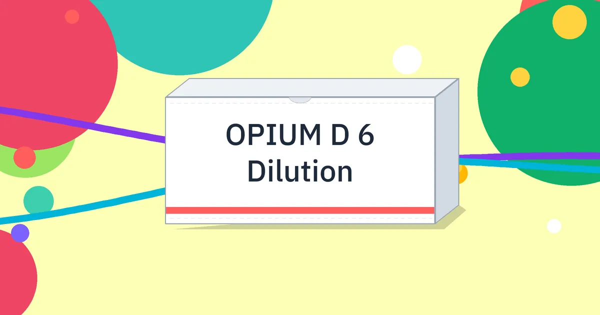 Symbolbild: Packung mit der Aufschrift OPIUM D 6 Dilution (PZN 02619212) – Verfügbarkeit und Bezug in Apotheken in Frankfurt am Main