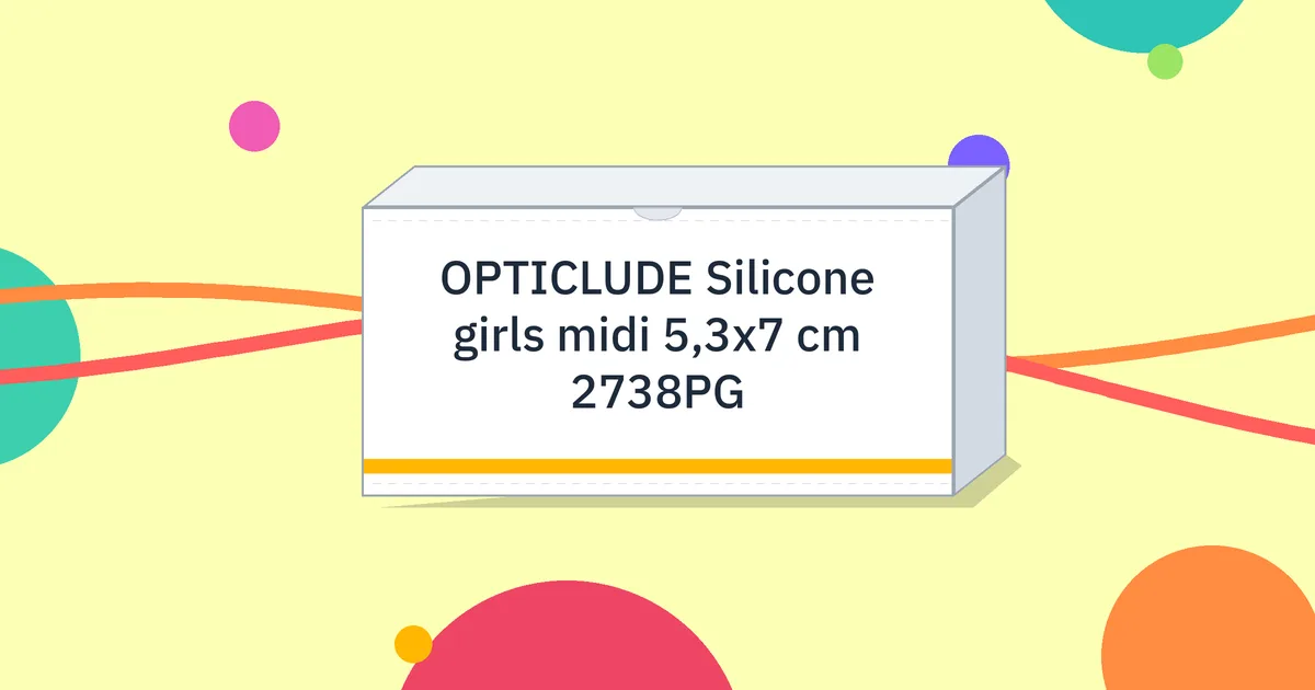 Symbolbild: Packung mit der Aufschrift OPTICLUDE Silicone girls midi 5,3x7 cm 2738PG (PZN 14218056) – Verfügbarkeit und Bezug in Apotheken in Frankfurt am Main