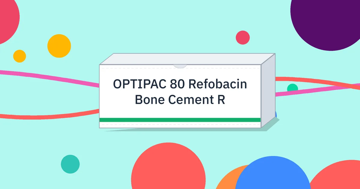 Symbolbild: Packung mit der Aufschrift OPTIPAC 80 Refobacin Bone Cement R (PZN 14161238) – Verfügbarkeit und Bezug in Apotheken in Frankfurt am Main