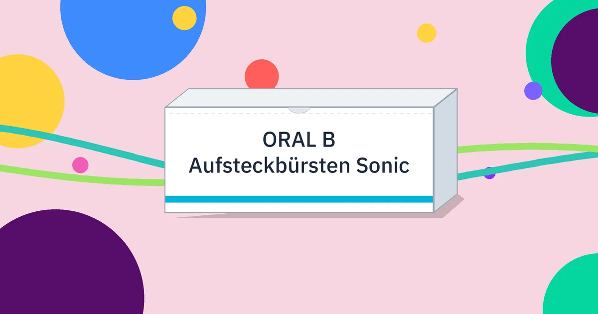 Symbolbild: Packung mit der Aufschrift ORAL B Aufsteckbürsten Sonic (PZN 04889565) – Verfügbarkeit und Bezug in Apotheken in Frankfurt am Main