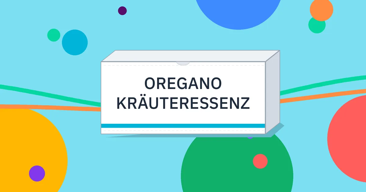 Symbolbild: Packung mit der Aufschrift OREGANO KRÄUTERESSENZ (PZN 16361125) – Verfügbarkeit und Bezug in Apotheken in Frankfurt am Main
