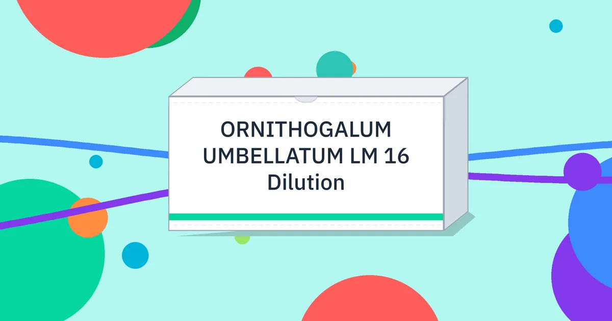 Symbolbild: Packung mit der Aufschrift ORNITHOGALUM UMBELLATUM LM 16 Dilution (PZN 12973558) – Verfügbarkeit und Bezug in Apotheken in Frankfurt am Main
