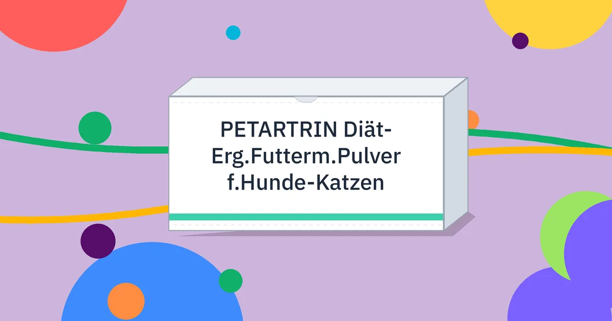 Symbolbild: Packung mit der Aufschrift PETARTRIN Diät-Erg.Futterm.Pulver f.Hunde-Katzen (PZN 13501152) – Verfügbarkeit und Bezug in Apotheken in Frankfurt am Main