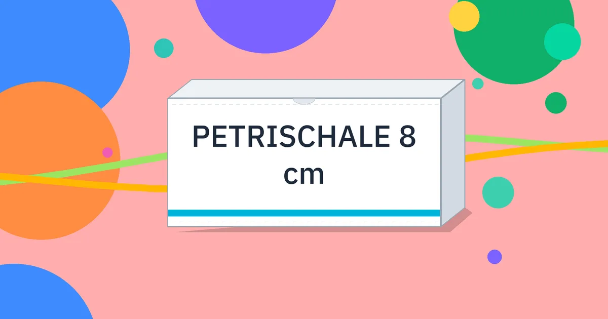 Symbolbild: Packung mit der Aufschrift PETRISCHALE 8 cm (PZN 04845711) – Verfügbarkeit und Bezug in Apotheken in Frankfurt am Main