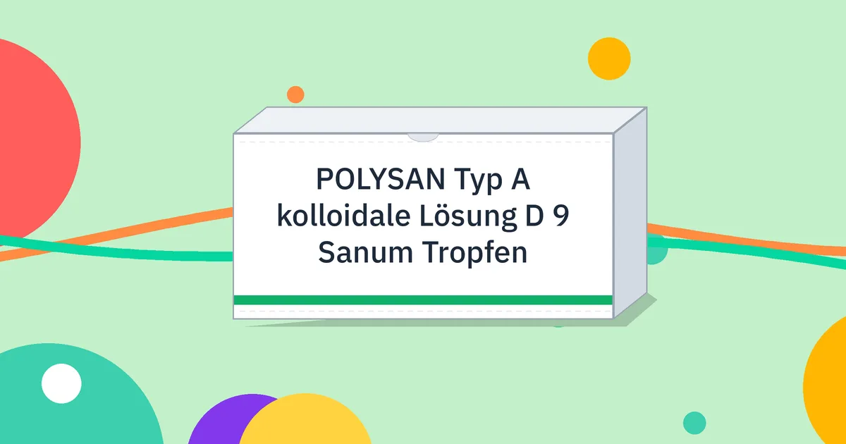 Symbolbild: Packung mit der Aufschrift POLYSAN Typ A kolloidale Lösung D 9 Sanum Tropfen (PZN 03190627) – Verfügbarkeit und Bezug in Apotheken in Frankfurt am Main