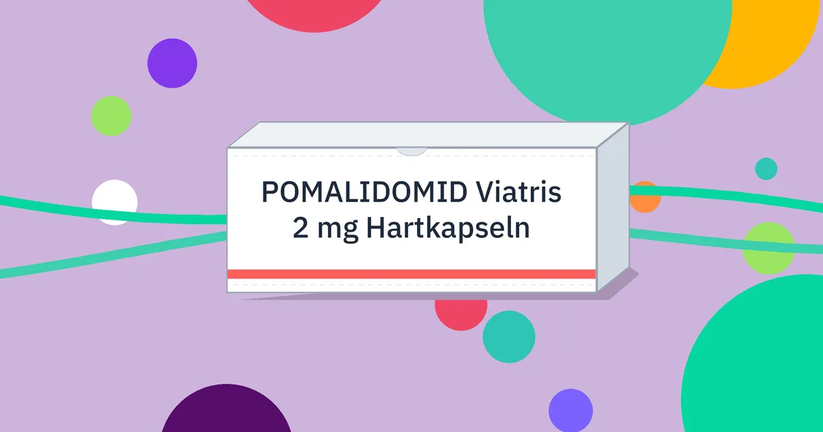 Symbolbild: Packung mit der Aufschrift POMALIDOMID Viatris 2 mg Hartkapseln (PZN 19139686) – Verfügbarkeit und Bezug in Apotheken in Frankfurt am Main