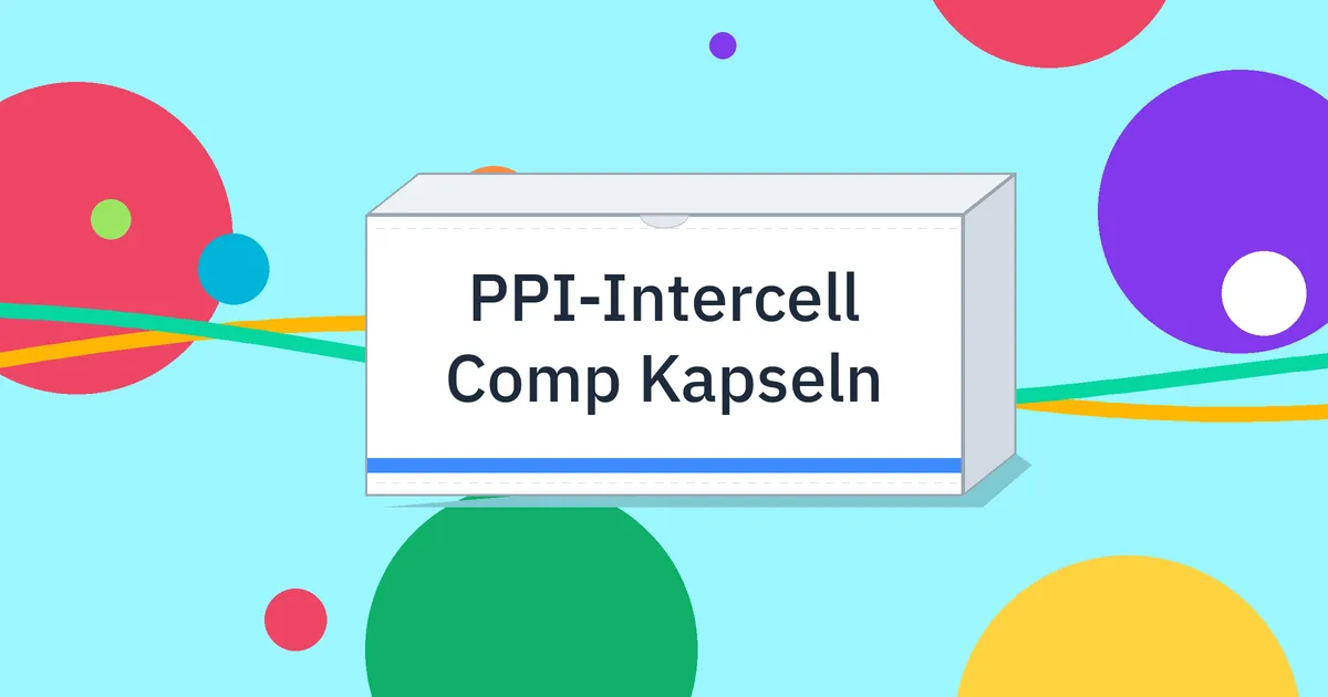 Symbolbild: Packung mit der Aufschrift PPI-Intercell Comp Kapseln (PZN 12562708) – Verfügbarkeit und Bezug in Apotheken in Frankfurt am Main