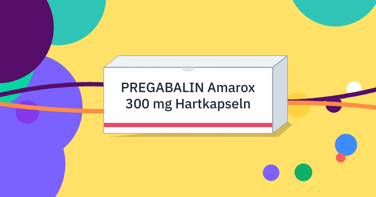 Symbolbild: Packung mit der Aufschrift PREGABALIN Amarox 300 mg Hartkapseln (PZN 16805355) – Verfügbarkeit und Bezug in Apotheken in Frankfurt am Main