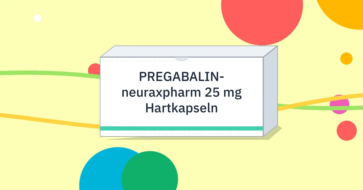 Symbolbild: Packung mit der Aufschrift PREGABALIN-neuraxpharm 25 mg Hartkapseln (PZN 11031340) – Verfügbarkeit und Bezug in Apotheken in Frankfurt am Main