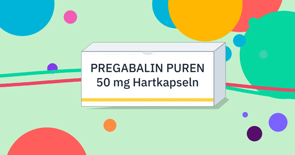 Symbolbild: Packung mit der Aufschrift PREGABALIN PUREN 50 mg Hartkapseln (PZN 11176044) – Verfügbarkeit und Bezug in Apotheken in Frankfurt am Main
