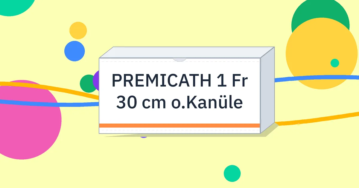 Symbolbild: Packung mit der Aufschrift PREMICATH 1 Fr 30 cm o.Kanüle (PZN 00975026) – Verfügbarkeit und Bezug in Apotheken in Frankfurt am Main