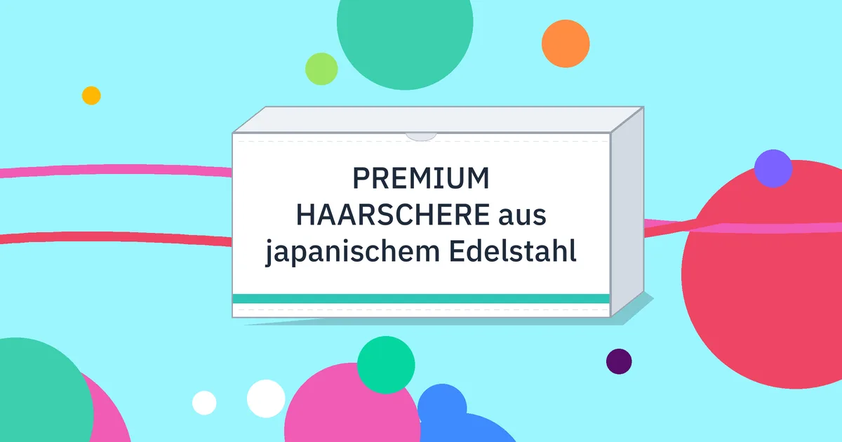 Symbolbild: Packung mit der Aufschrift PREMIUM HAARSCHERE aus japanischem Edelstahl (PZN 18389748) – Verfügbarkeit und Bezug in Apotheken in Frankfurt am Main