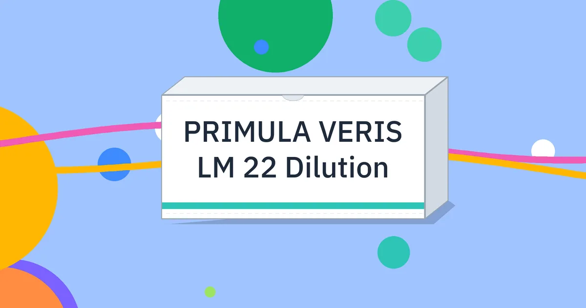 Symbolbild: Packung mit der Aufschrift PRIMULA VERIS LM 22 Dilution (PZN 13667639) – Verfügbarkeit und Bezug in Apotheken in Frankfurt am Main