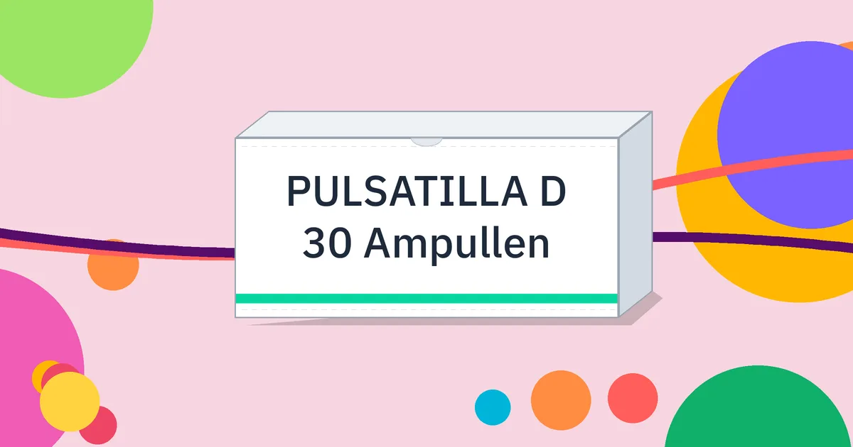 Symbolbild: Packung mit der Aufschrift PULSATILLA D 30 Ampullen (PZN 11707777) – Verfügbarkeit und Bezug in Apotheken in Frankfurt am Main