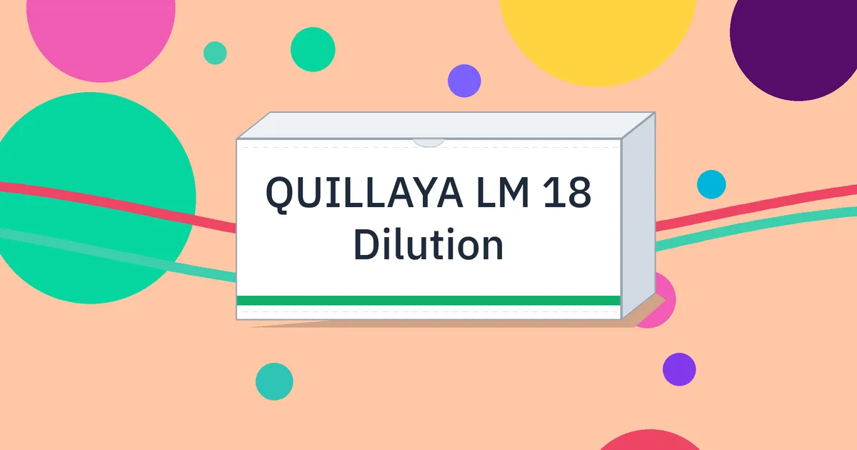 Symbolbild: Packung mit der Aufschrift QUILLAYA LM 18 Dilution (PZN 13675099) – Verfügbarkeit und Bezug in Apotheken in Frankfurt am Main