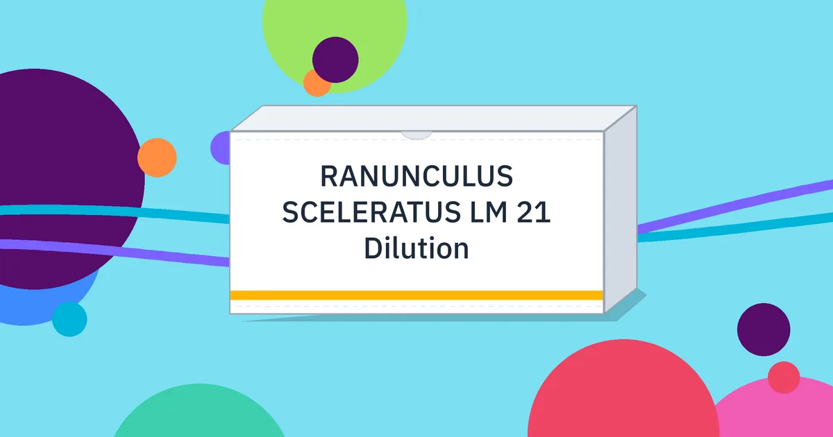 Symbolbild: Packung mit der Aufschrift RANUNCULUS SCELERATUS LM 21 Dilution (PZN 13676259) – Verfügbarkeit und Bezug in Apotheken in Frankfurt am Main
