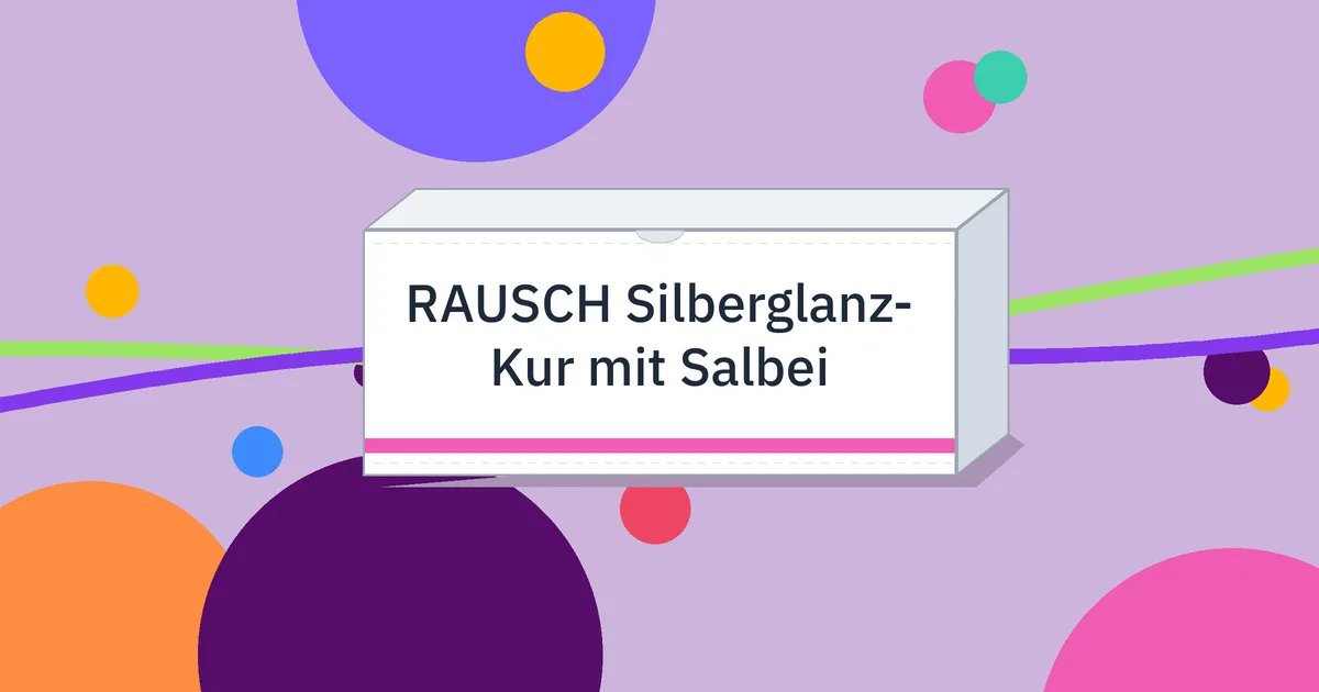 Symbolbild: Packung mit der Aufschrift RAUSCH Silberglanz-Kur mit Salbei (PZN 18742920) – Verfügbarkeit und Bezug in Apotheken in Frankfurt am Main