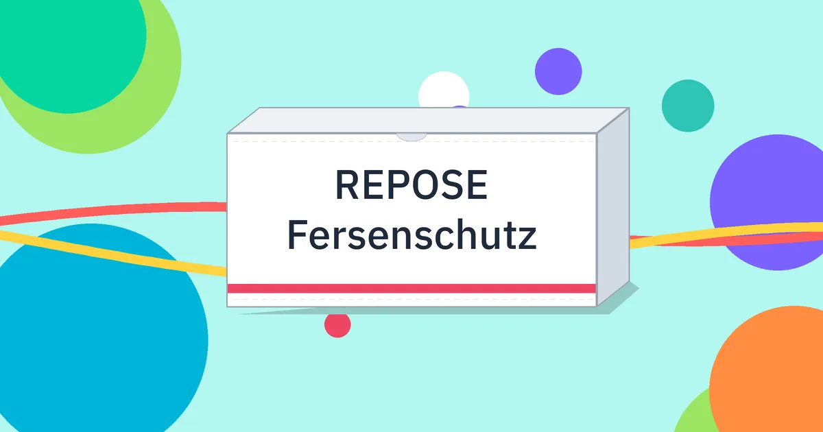 Symbolbild: Packung mit der Aufschrift REPOSE Fersenschutz (PZN 04353623) – Verfügbarkeit und Bezug in Apotheken in Frankfurt am Main