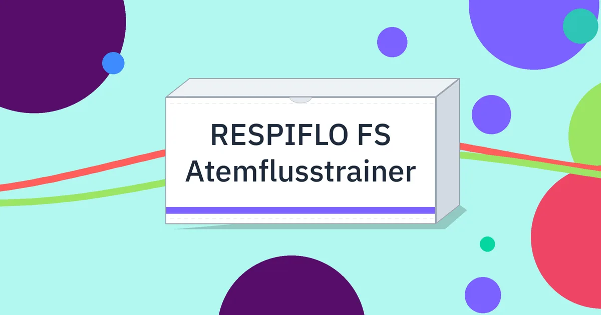 Symbolbild: Packung mit der Aufschrift RESPIFLO FS Atemflusstrainer (PZN 06941488) – Verfügbarkeit und Bezug in Apotheken in Frankfurt am Main