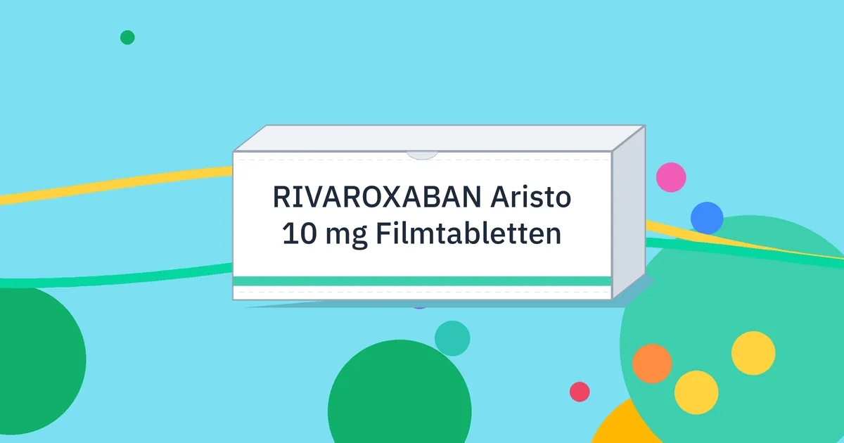 Symbolbild: Packung mit der Aufschrift RIVAROXABAN Aristo 10 mg Filmtabletten (PZN 19159499) – Verfügbarkeit und Bezug in Apotheken in Frankfurt am Main