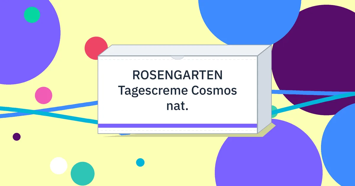 Symbolbild: Packung mit der Aufschrift ROSENGARTEN Tagescreme Cosmos nat. (PZN 19943448) – Verfügbarkeit und Bezug in Apotheken in Frankfurt am Main