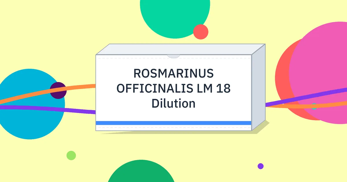 Symbolbild: Packung mit der Aufschrift ROSMARINUS OFFICINALIS LM 18 Dilution (PZN 13680829) – Verfügbarkeit und Bezug in Apotheken in Frankfurt am Main