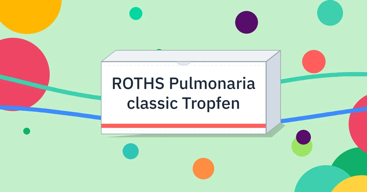 Symbolbild: Packung mit der Aufschrift ROTHS Pulmonaria classic Tropfen (PZN 02912627) – Verfügbarkeit und Bezug in Apotheken in Frankfurt am Main