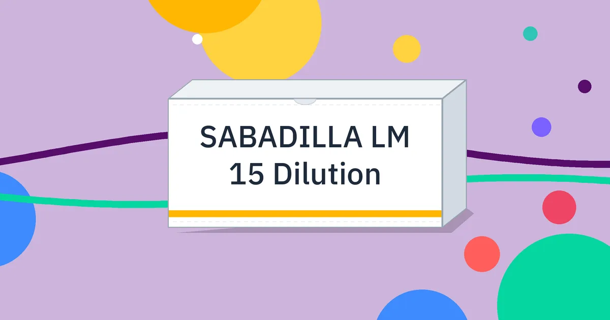 Symbolbild: Packung mit der Aufschrift SABADILLA LM 15 Dilution (PZN 13174629) – Verfügbarkeit und Bezug in Apotheken in Frankfurt am Main