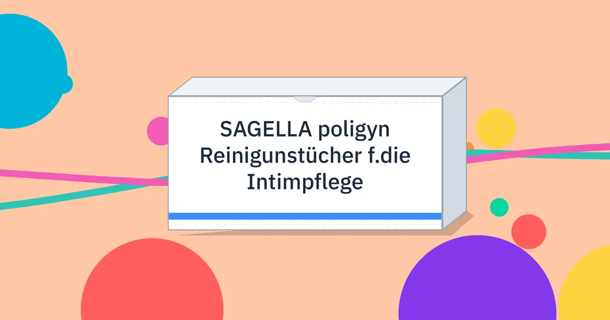 Symbolbild: Packung mit der Aufschrift SAGELLA poligyn Reinigunstücher f.die Intimpflege (PZN 09932567) – Verfügbarkeit und Bezug in Apotheken in Frankfurt am Main