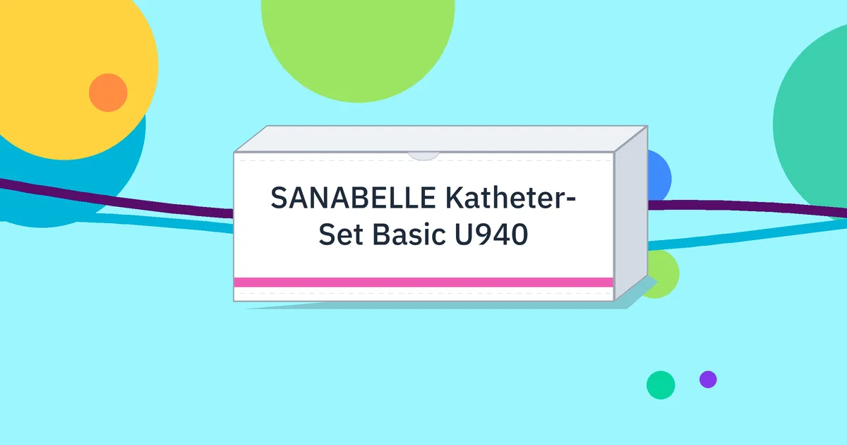 Symbolbild: Packung mit der Aufschrift SANABELLE Katheter-Set Basic U940 (PZN 16667077) – Verfügbarkeit und Bezug in Apotheken in Frankfurt am Main