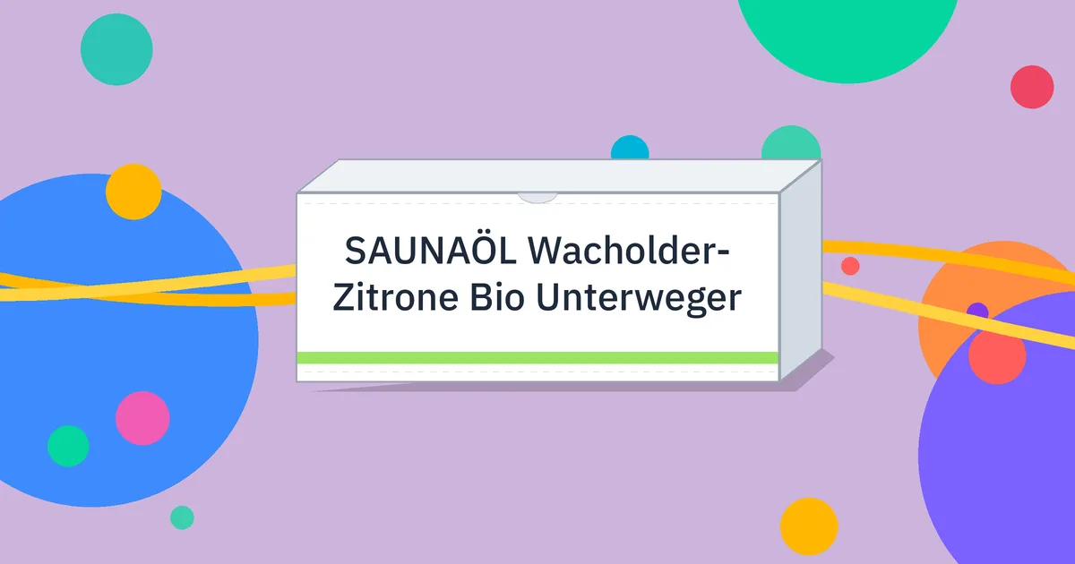 Symbolbild: Packung mit der Aufschrift SAUNAÖL Wacholder-Zitrone Bio Unterweger (PZN 12437972) – Verfügbarkeit und Bezug in Apotheken in Frankfurt am Main