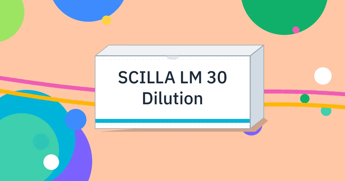 Symbolbild: Packung mit der Aufschrift SCILLA LM 30 Dilution (PZN 13184208) – Verfügbarkeit und Bezug in Apotheken in Frankfurt am Main