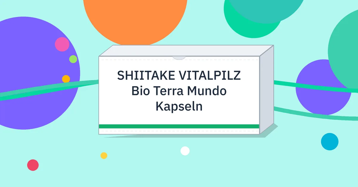 Symbolbild: Packung mit der Aufschrift SHIITAKE VITALPILZ Bio Terra Mundo Kapseln (PZN 07591702) – Verfügbarkeit und Bezug in Apotheken in Frankfurt am Main