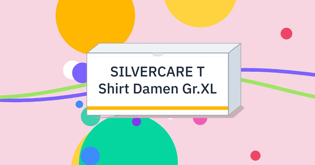 Symbolbild: Packung mit der Aufschrift SILVERCARE T Shirt Damen Gr.XL (PZN 09270824) – Verfügbarkeit und Bezug in Apotheken in Frankfurt am Main