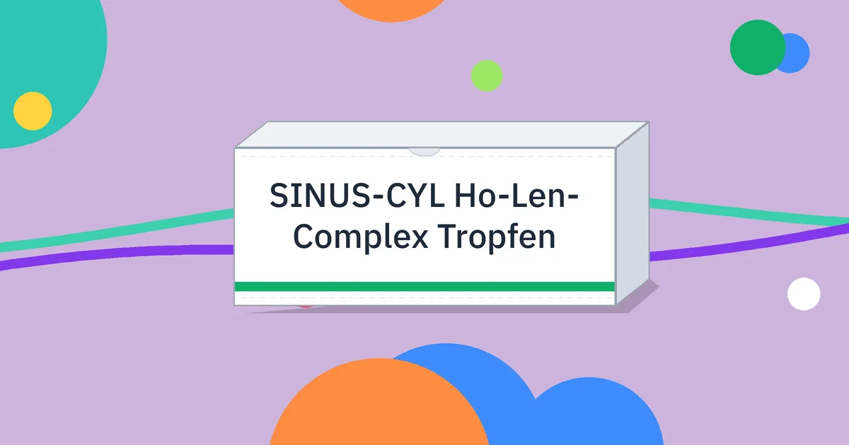 Symbolbild: Packung mit der Aufschrift SINUS-CYL Ho-Len-Complex Tropfen (PZN 02371692) – Verfügbarkeit und Bezug in Apotheken in Frankfurt am Main